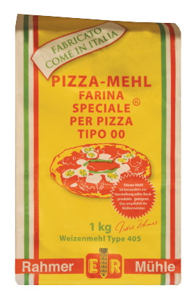 Pizzamehl Type 405 1 kg - Für perfekten Pizzateig | Rahmer Mühle